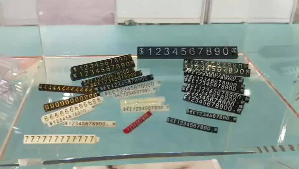 Plastic Black Numbers Price Tag Cube Display Accessory For Jewelry ...