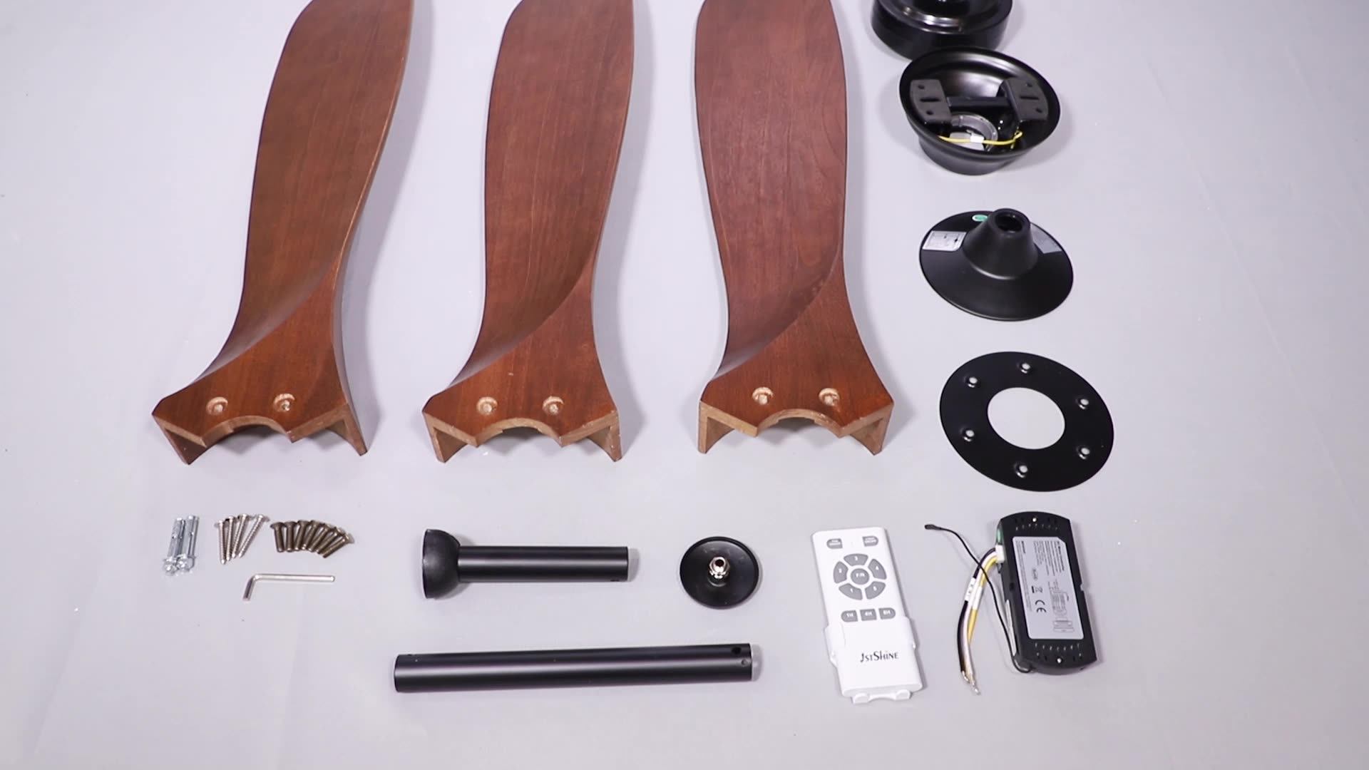 1stshine Ceiling Fan Factory 3 Solid Wood Blades Energy Saving Bldc ...