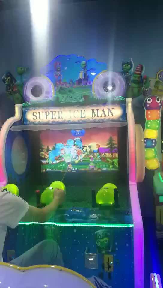 Kids 2 Player Super Ice Man Coin Operated Redemption Lottery Water ...