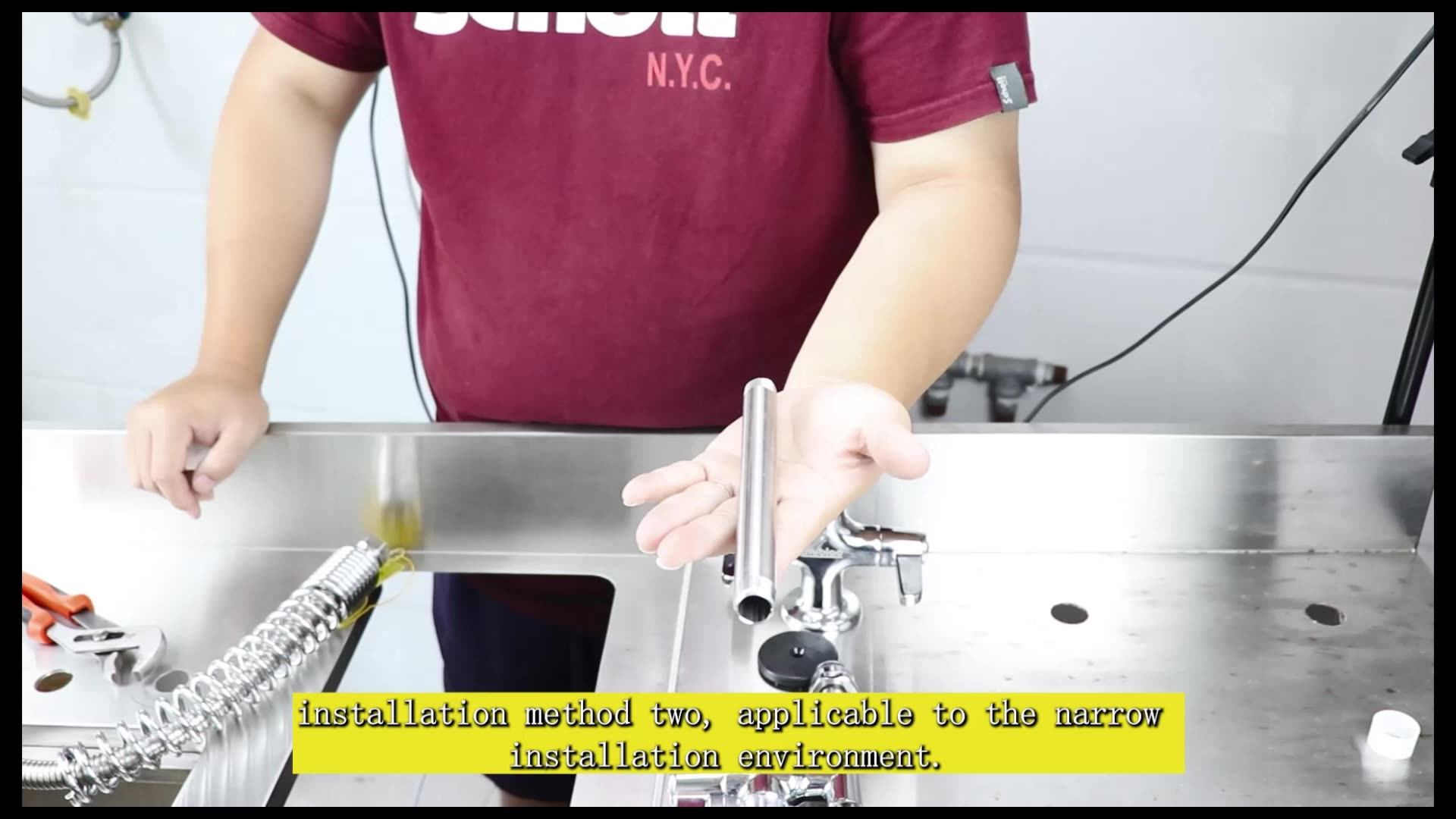 Different Height Deck Mounted Pre Rinse Taps Commercial Catering ...