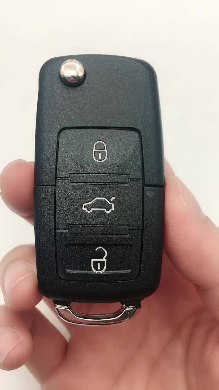 3 + 1 4 Buttons Flip Remote Car Key Cover Shell Fob Case For Volkswagen ...