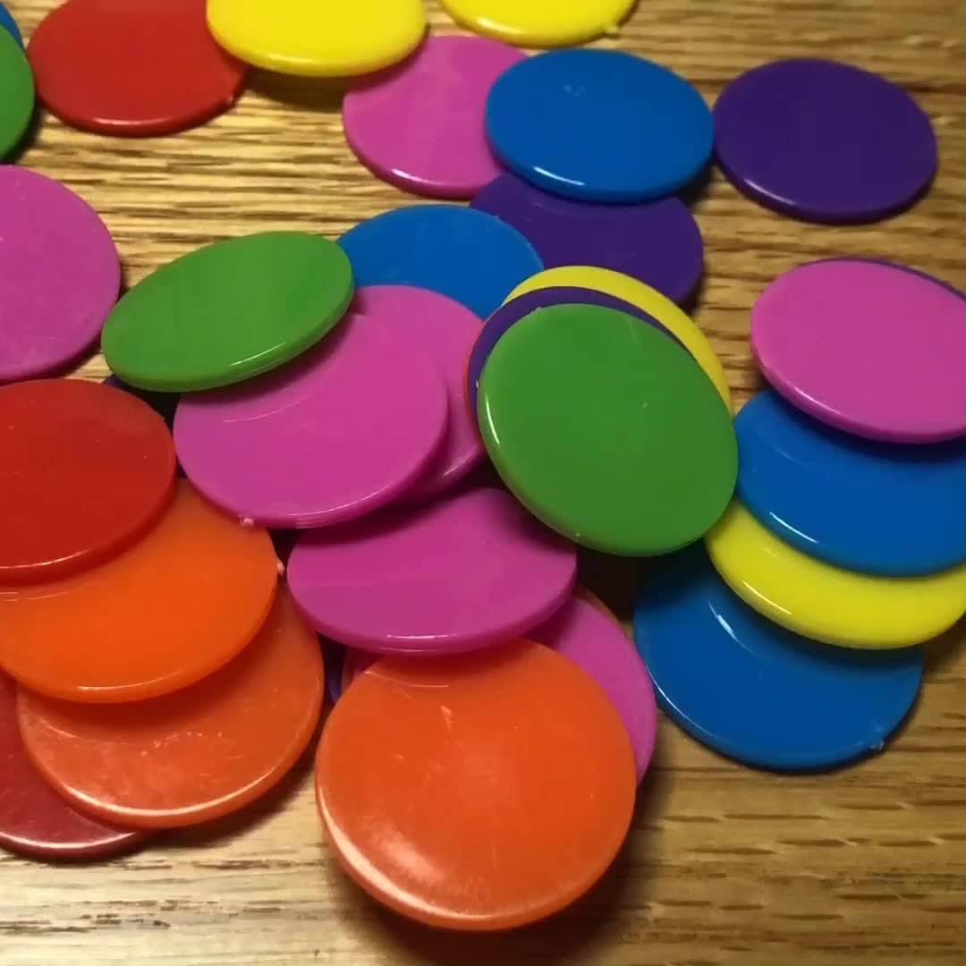 19mm Bingo Chips Multi Color Transparent Plastic Small Counting ...