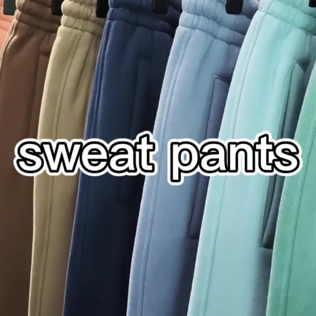 Custom Logo Drawstring Fleece Cotton Track 400gsm Men Sweatpants ...