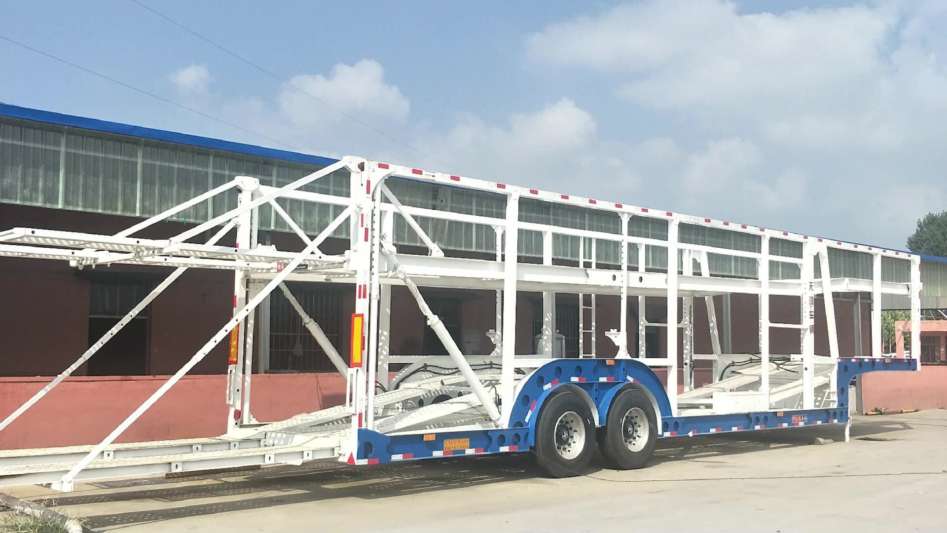 Double Floor Auto Car Trailer Carrier Hauler Semi Truck Trailer Car ...
