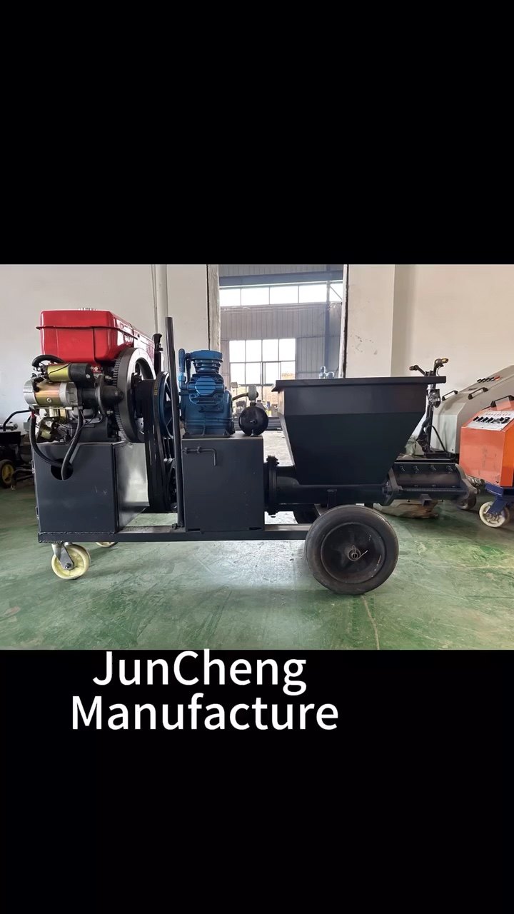 Diesel Wall Cement Plastering Machine Rendering And Smoothing Mortar ...