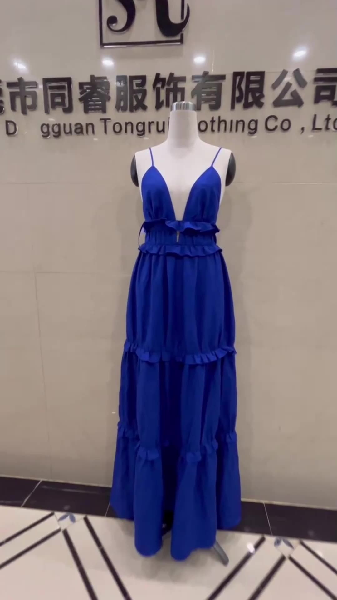 Modest Casual Elegant Solid Cotton Women Backless Linen Maxi Dress