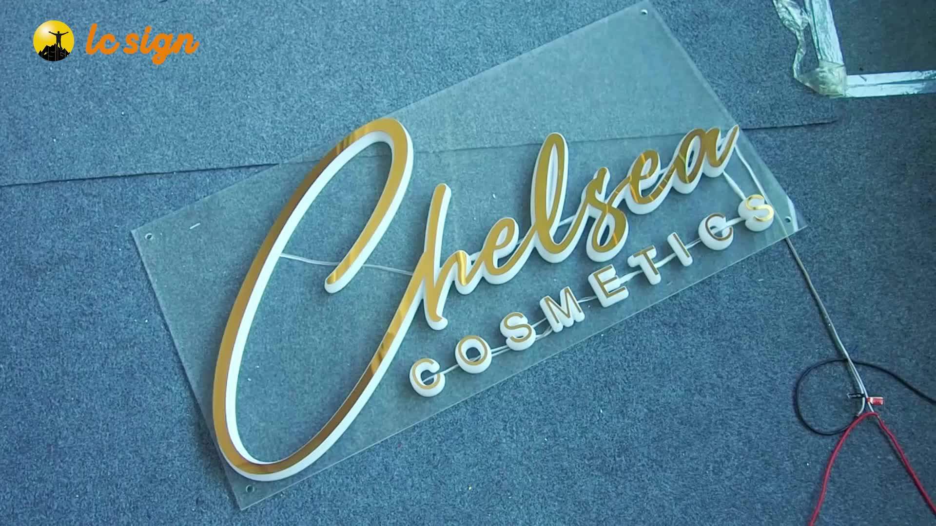 Led Acrylic Edge Light Channel Letters Outdoor 3d Back Lit Led Signage ...