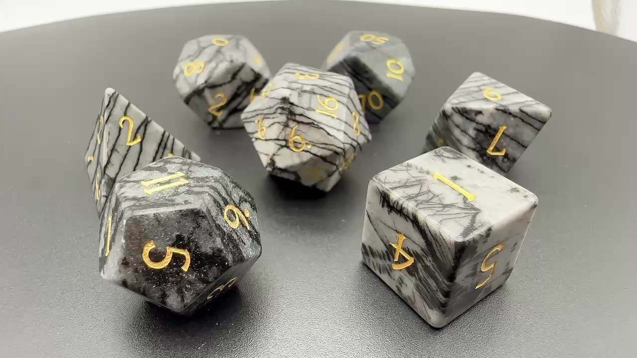 Different Dnd Dice Custom Natural Stone Dice Dungeons And Dragons Dice ...
