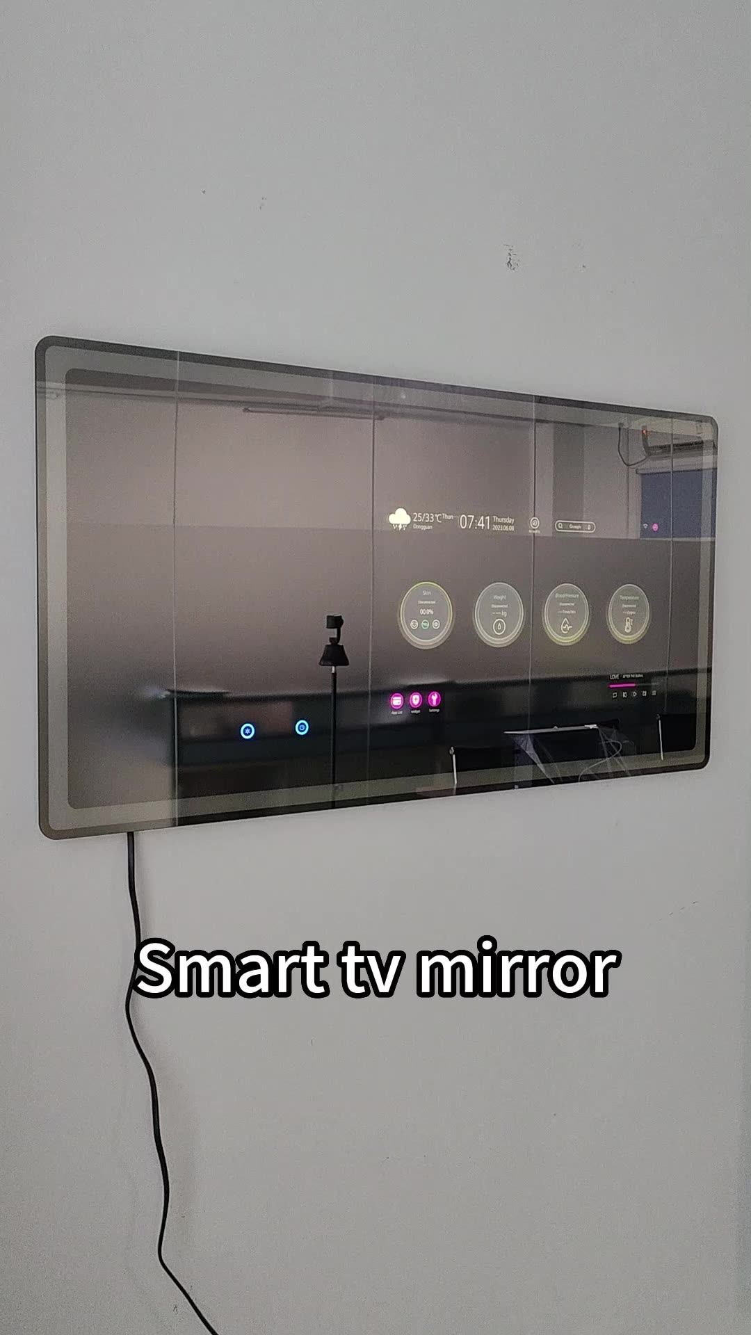 Smart Mirror Touch Screen With Tv Barber Mirror With Tv Screen 3d Wall ...