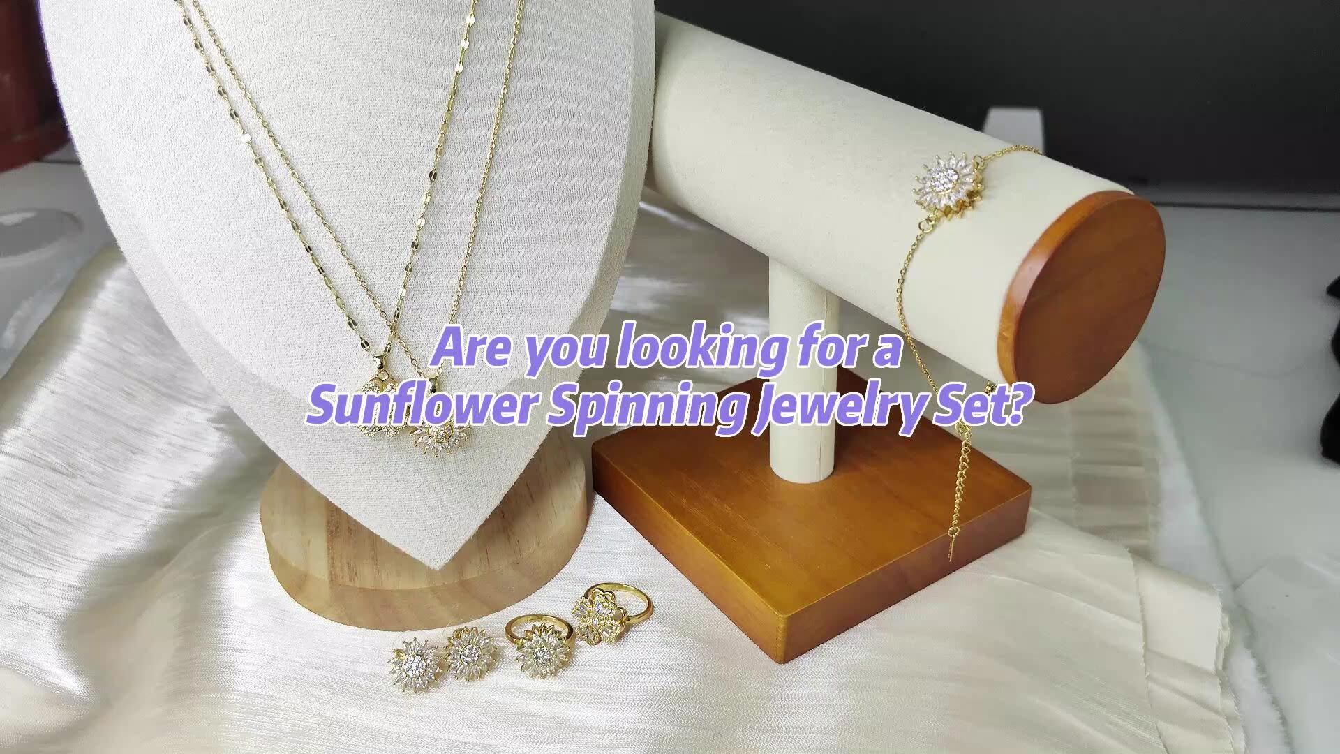 Rotating Necklaces Rings Diy Jewelry Sets Titanium Steel Zircon ...