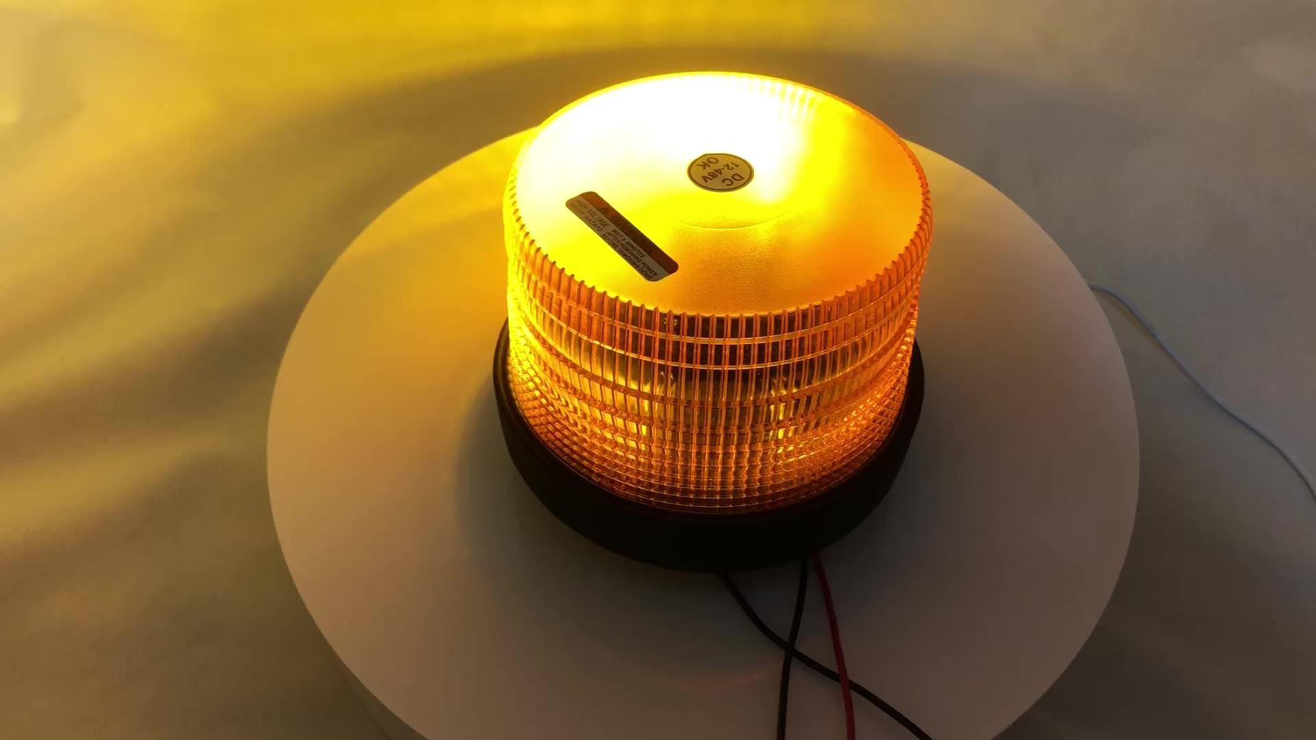 Factory Amber Led Rotating And Flashing Warning Lamp,Dc12-48v Magnetic ...