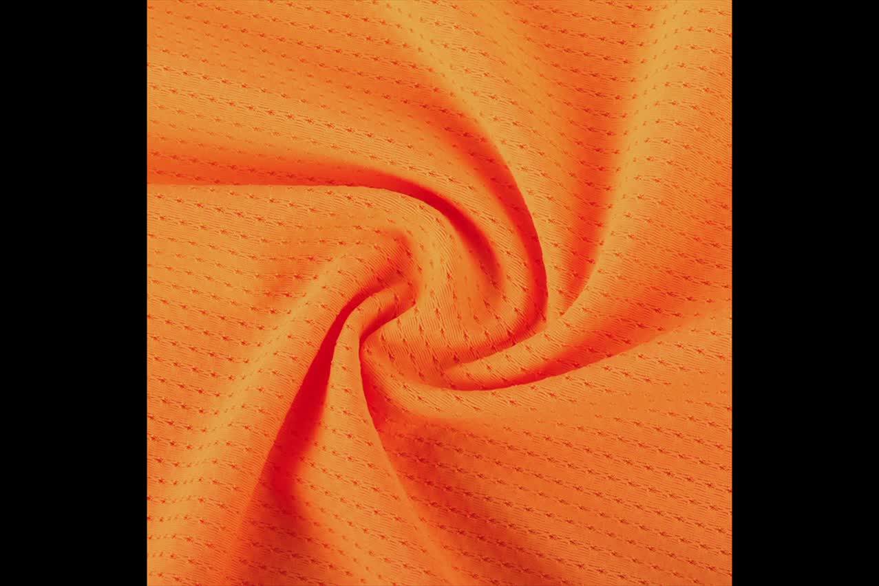 Wholesale 80 Nylon 20 Spandex Orange Soft 4 Way Stretch Breathable Mesh ...