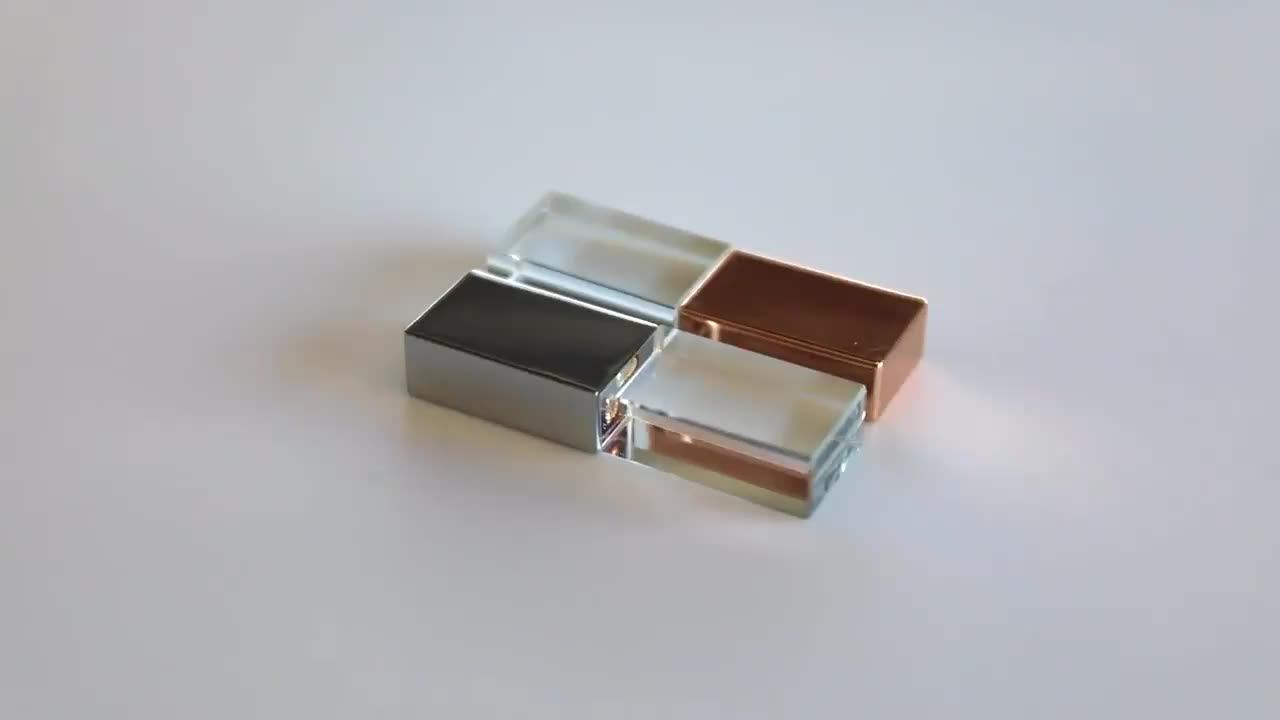 Crystal Usb Flash Drive Custom Logo Usb Stick With Box For Photography ...