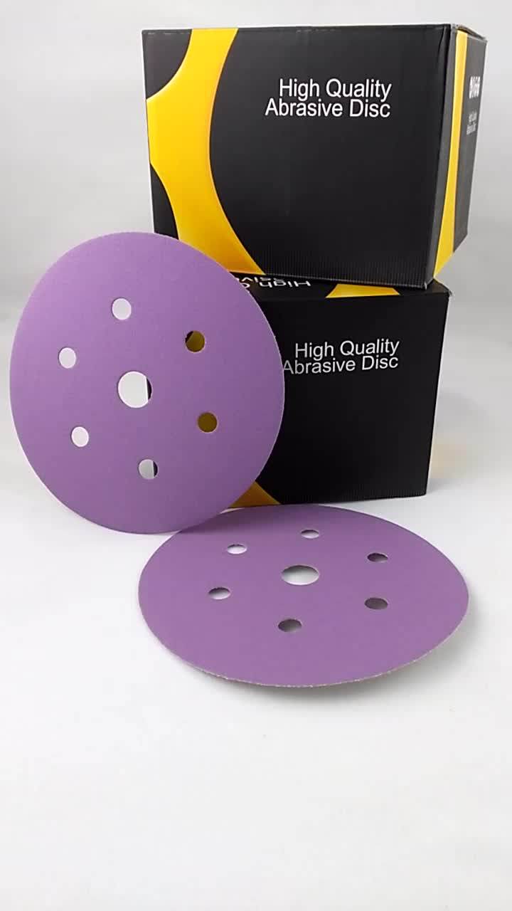 Hot Sale Imported Latex Paper Purple Color Dry Sandingdisc Sand Paper ...