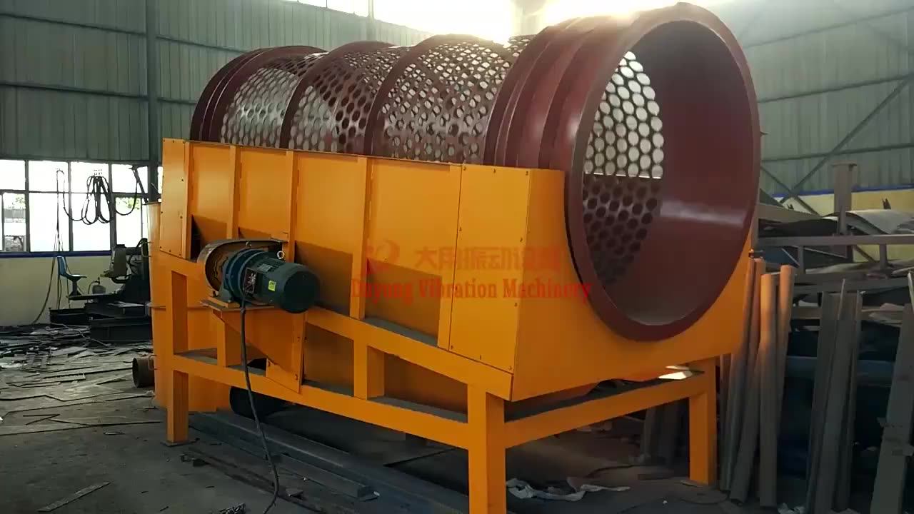 Rotary Drum Trommel Screen Vibrating Sieve Sifter For Sand - Buy Rotary ...