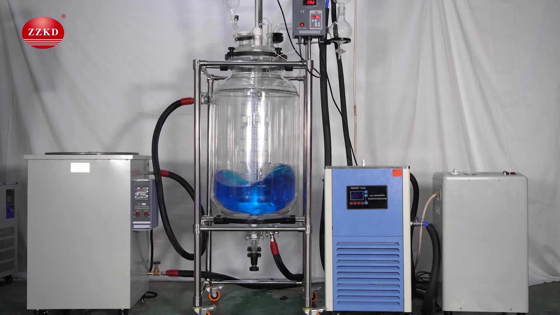 Explosion Proof Chemical 50l Jacketed Glass Reactor For Lab - Buy ...