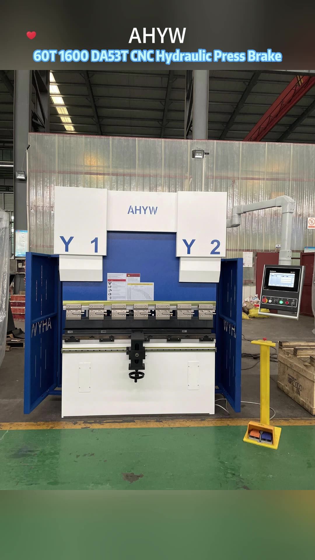 Ywb Series 60t/1600 Hydraulic Cnc Press Brake Machine - Buy Steel Sheet ...