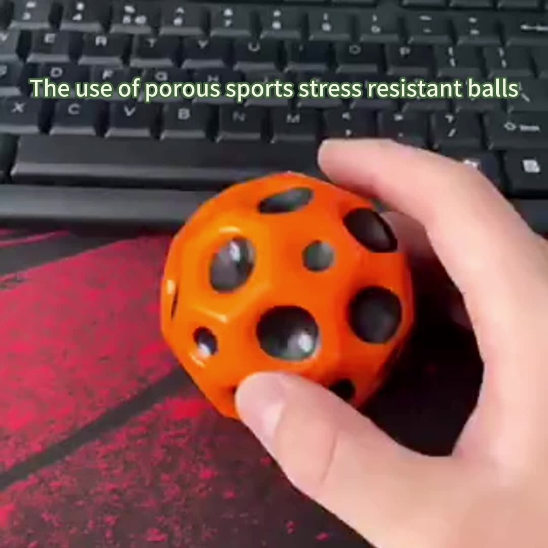 6.6 Cm Pu Foam Super High Bouncing Multi-hole Sports Anti Moon High ...