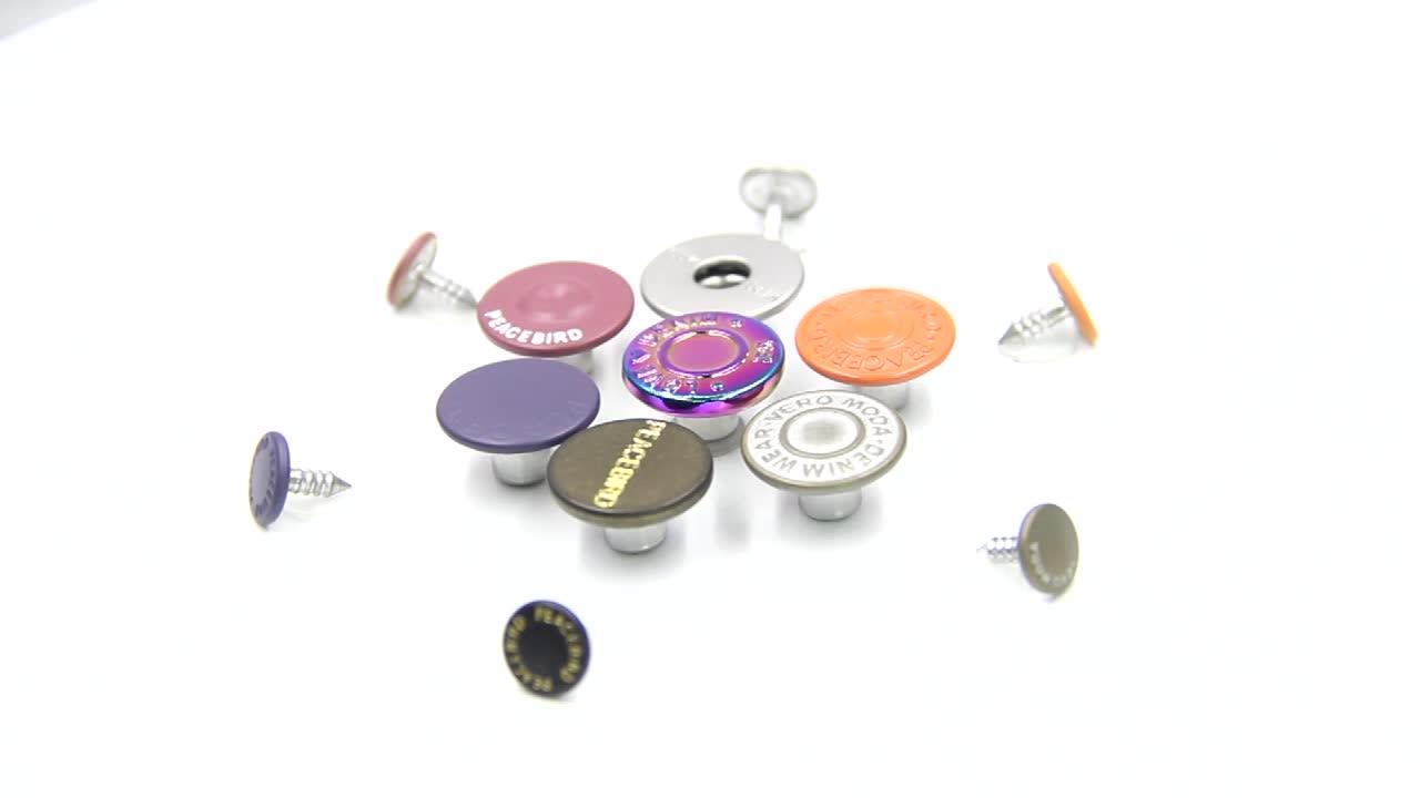 Custom Make Design Metal Jeans Button And Rivets For Clothing Garment ...