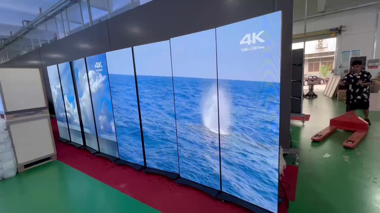 User Smart Led Poster P2 P1.86 P1.53 Standing Poster Led Display ...