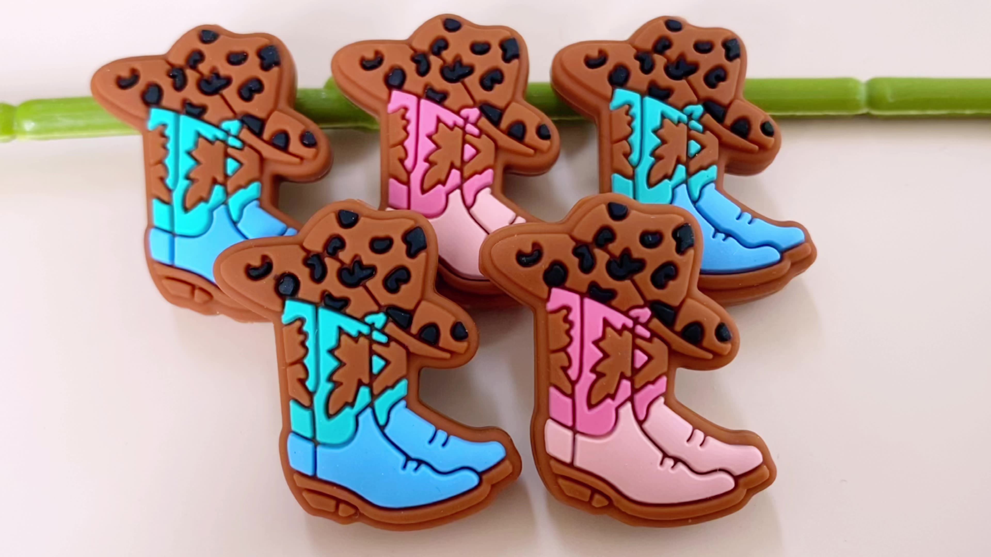 Fashion Cowboy Hat With Boots Focal Silicone Beads Baby Teething Chew ...