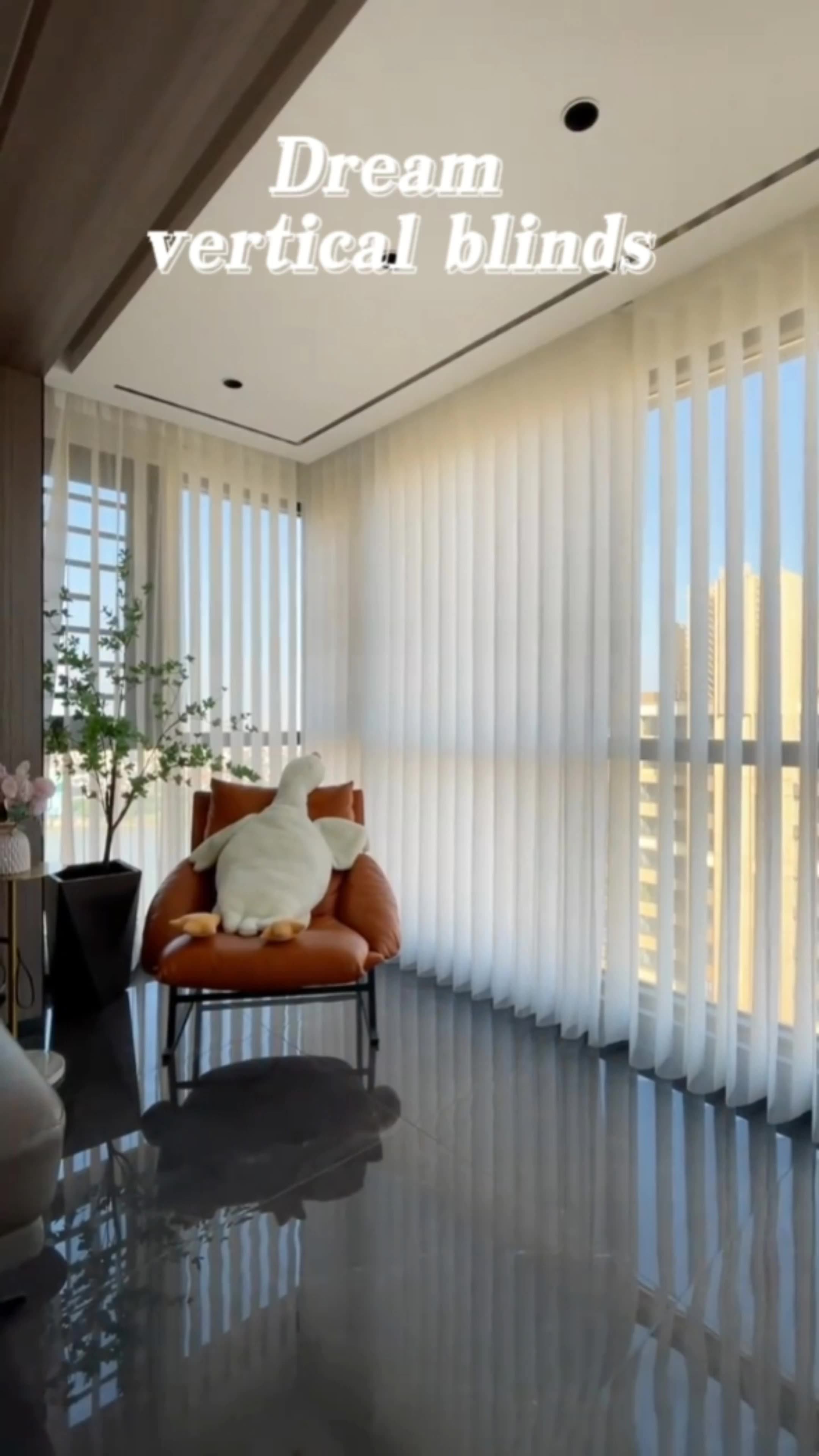 New Style Hanas Dream Motorized Vertical Blinds Window Sun Shading ...