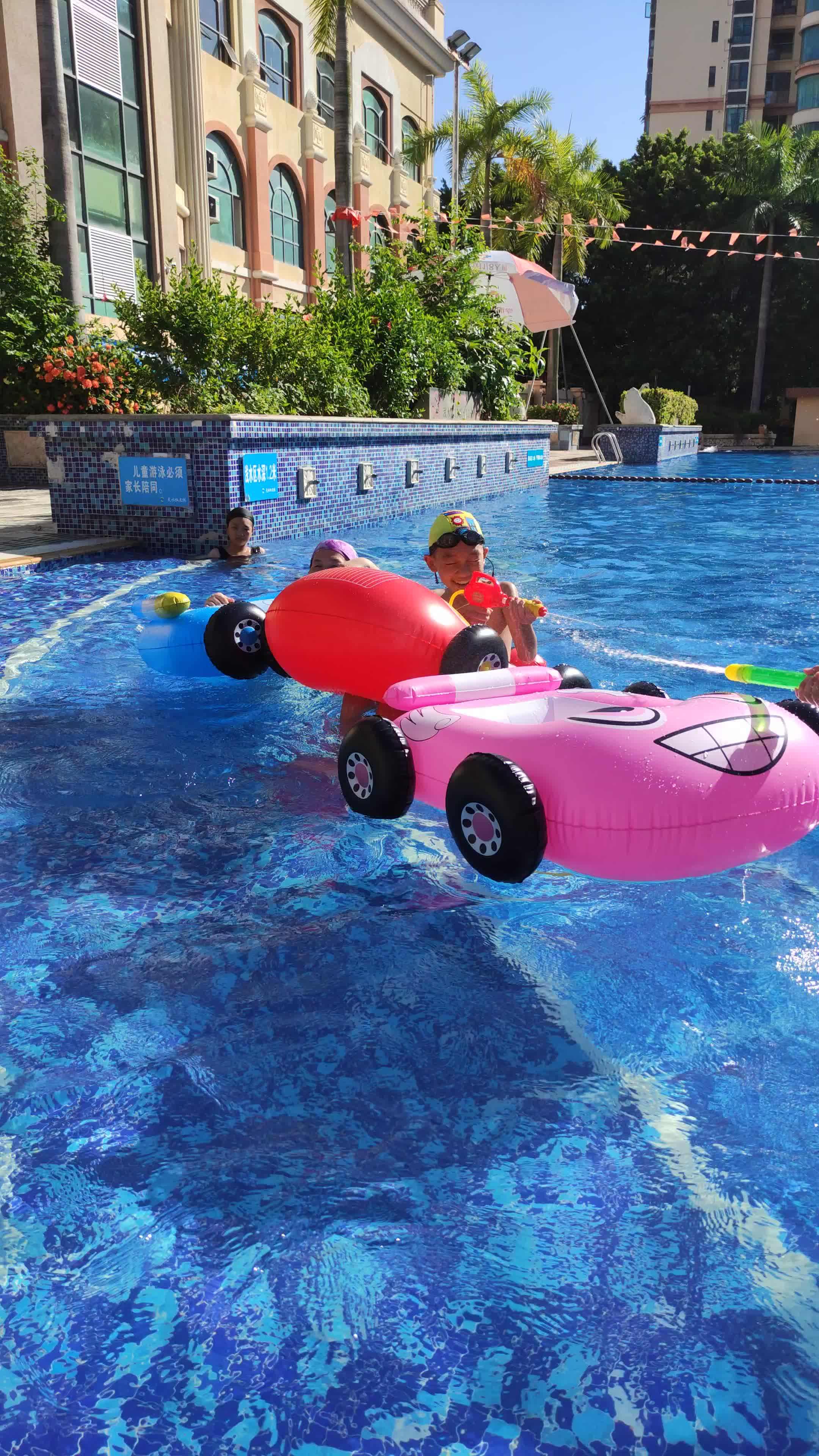 Motorboat Inflatable Pool Float For Kids Pool Floating Ride-on Raft ...