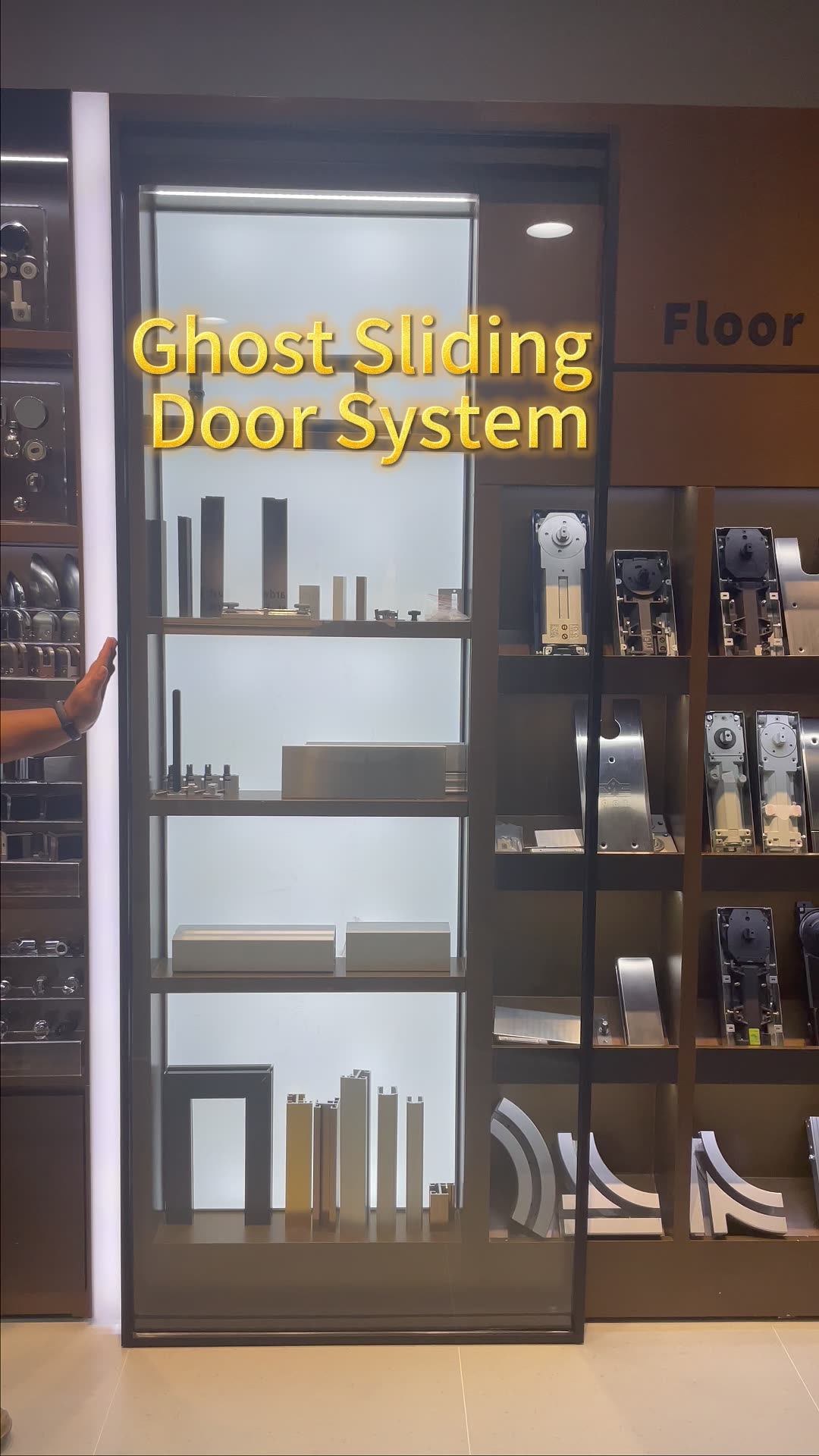 Magic Wall Mount Invisible Glass Sliding Roller Door System With ...