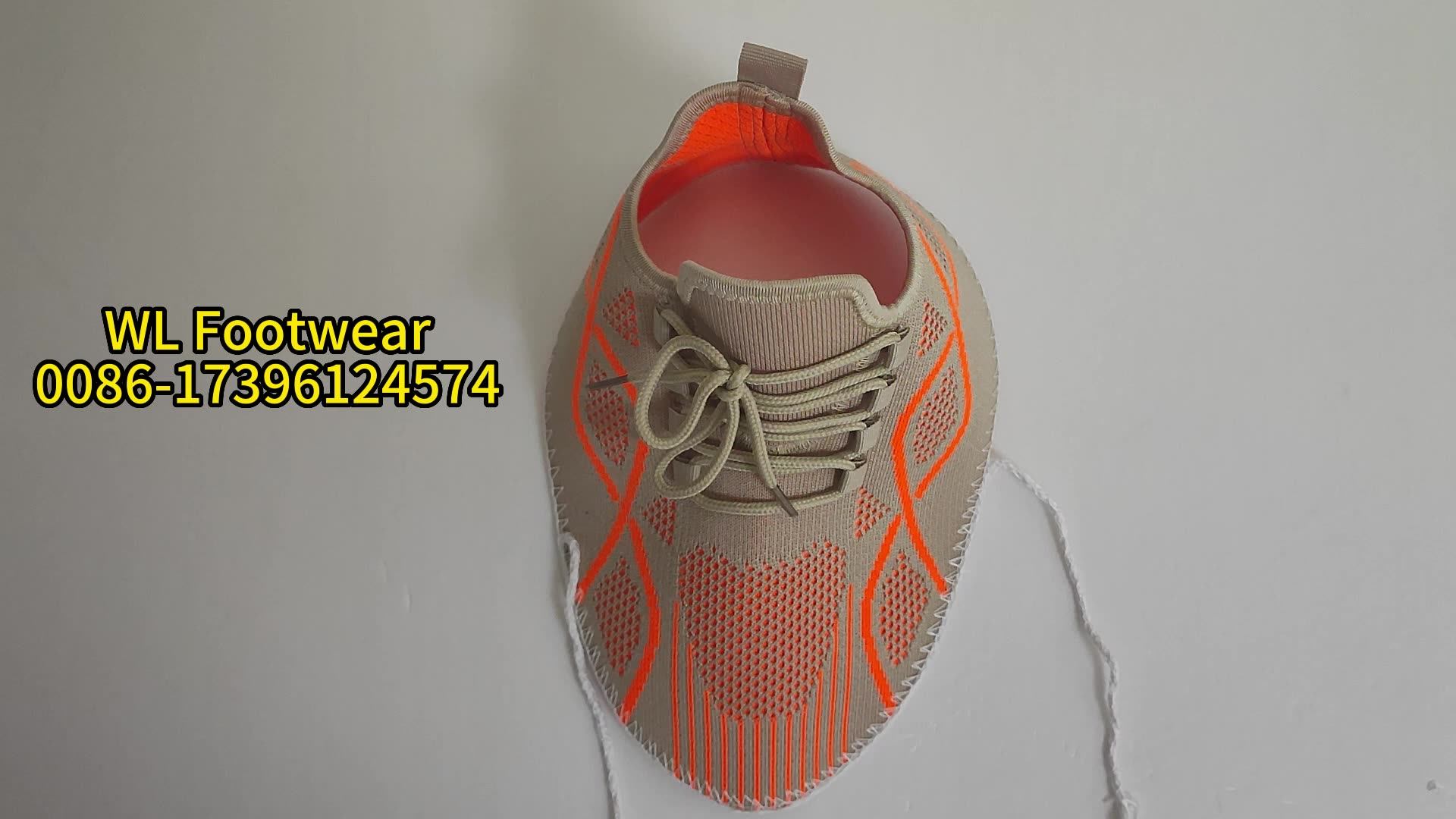 Breathable Running Shoe Uppers Walking Shoes Cloak Factory Knitted Mens ...