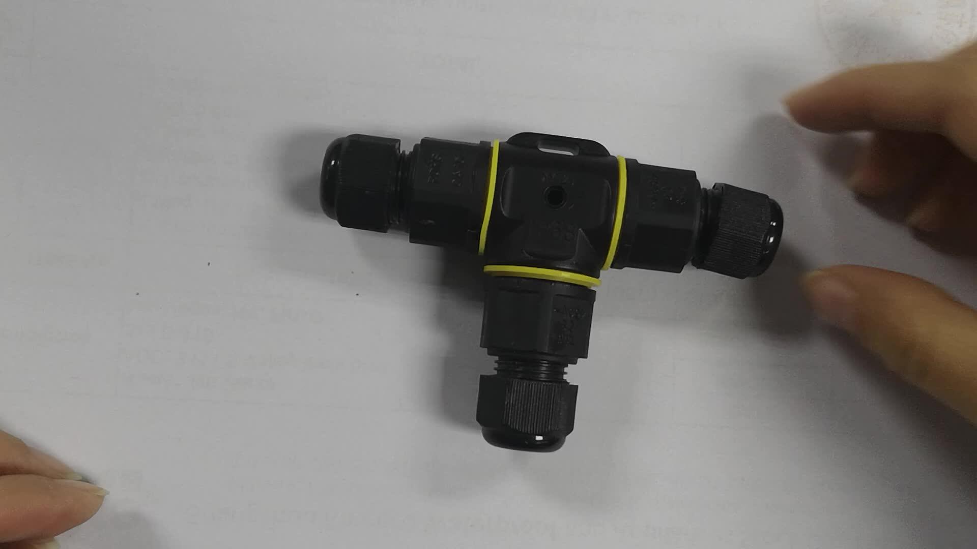T-type Waterproof Ip68 T- Connector M20 Cable Gland Screw Contact T ...