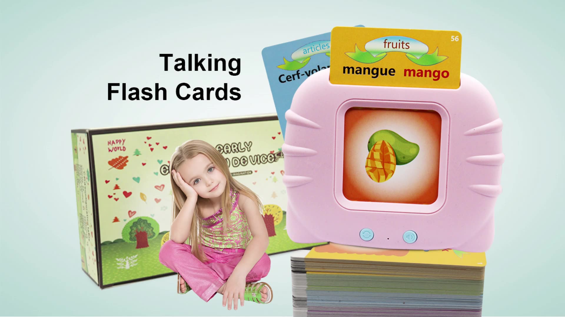 Custom Cognitive Double-side Interactive Device 112 Pcs Cards Speech ...