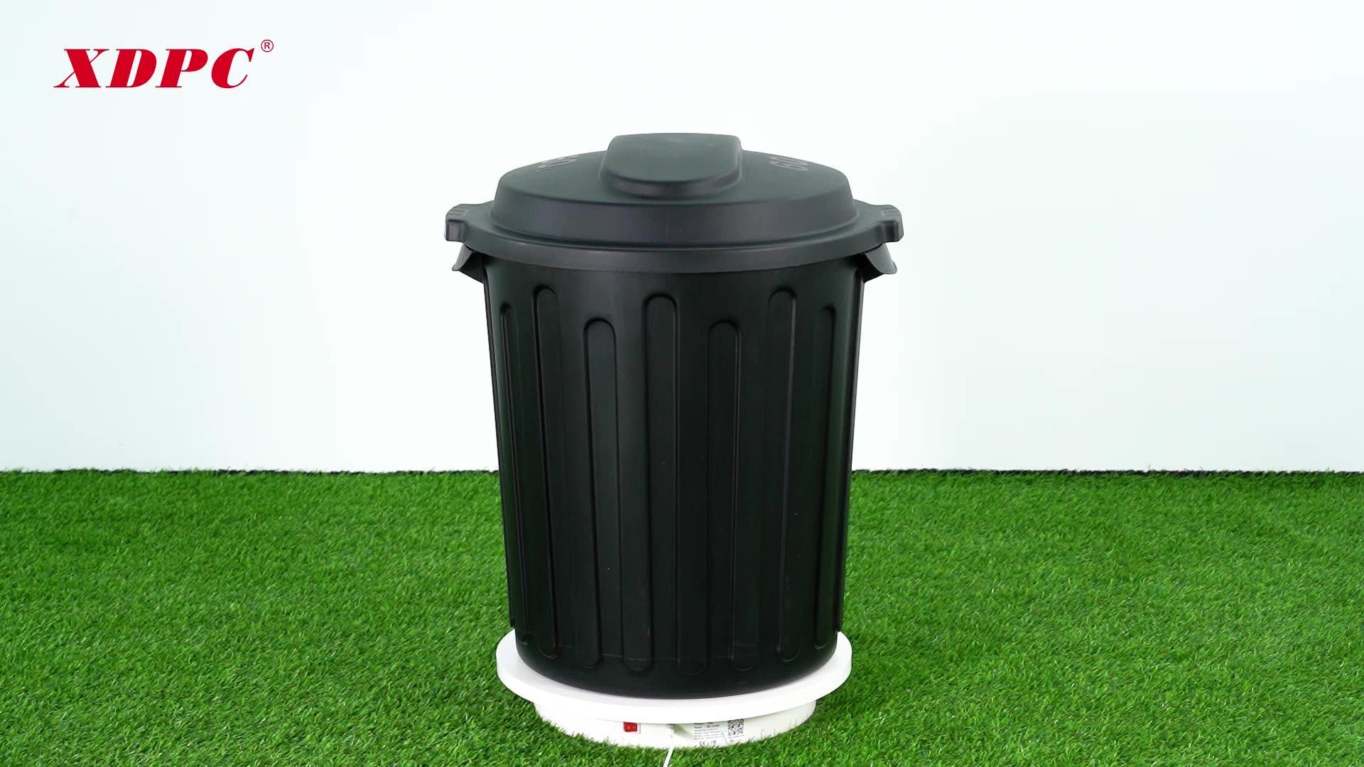 American Style 60l Kitchen Round Plastic Waste Container Trash Bin ...