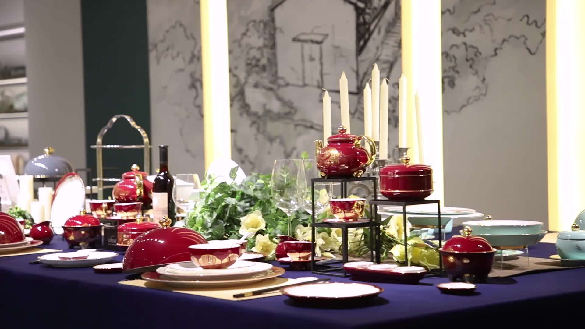 Fine Bone China Restaurant Gold Set Dinnerware With Gold Edge - Buy ...