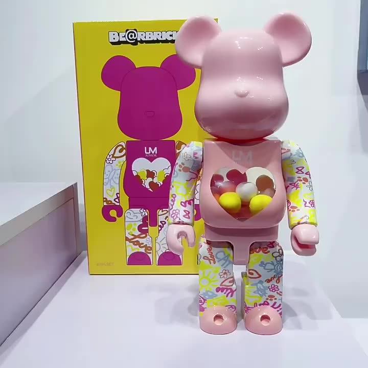 Custom 28cm 400% Sculpture Statue Violent Bear Abs Bape Bearbrick ...