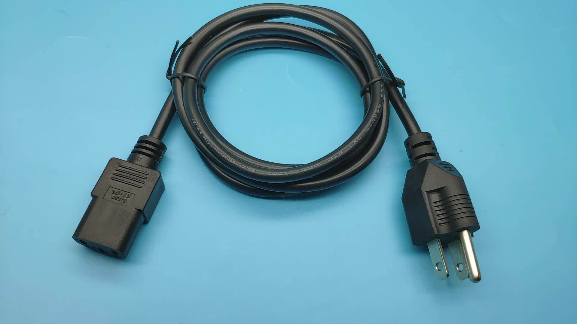 Cables De Alimentación Americanos De 6 Pies Iec320,C13,Nema 5-15p,18awg ...