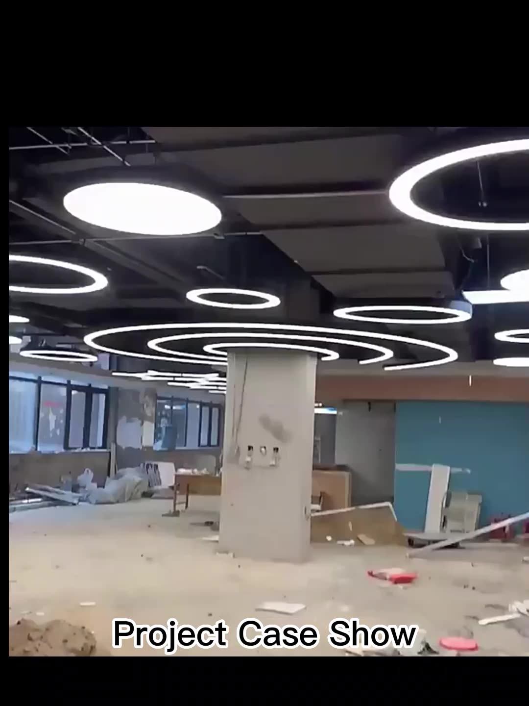 Circular Pendant Lights Led Ring Light Aluminum Profile Round Hanging ...