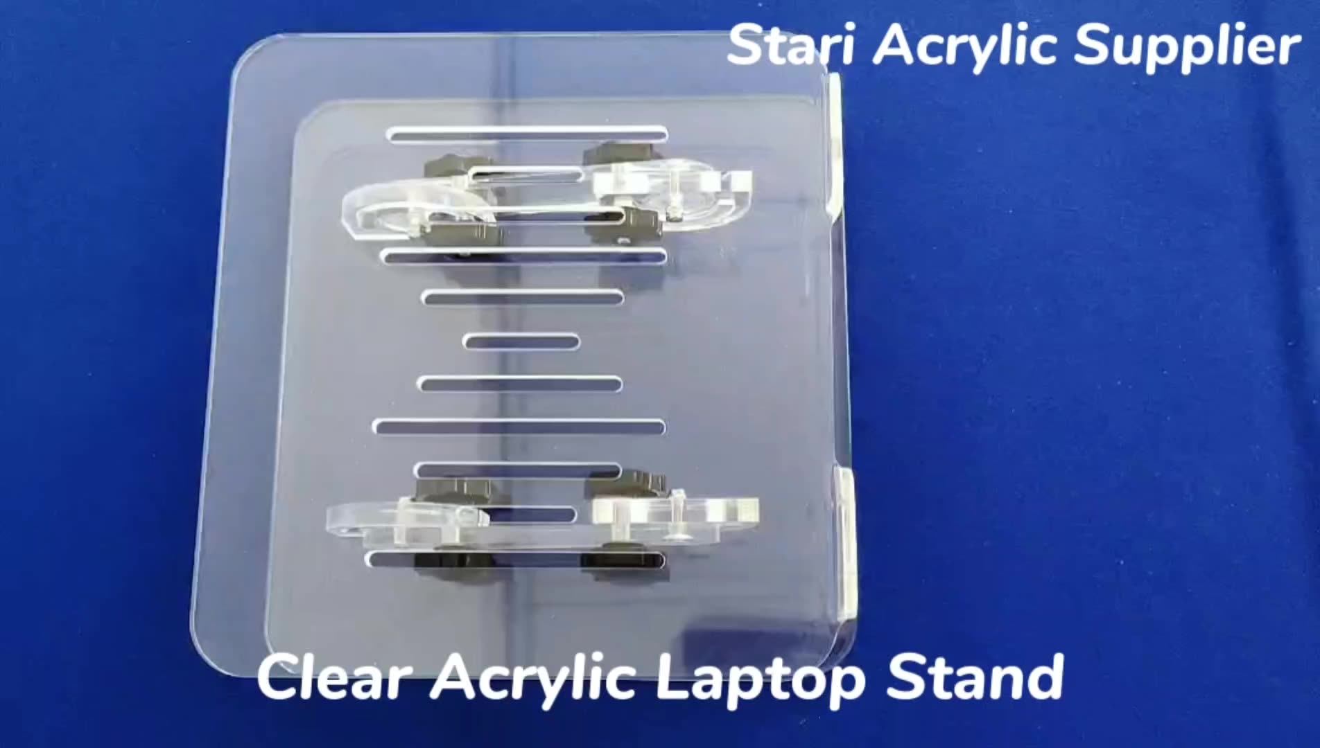 Portable Clear Acrylic Laptop Stand Clear Acrylic Flatpack Adjustable ...