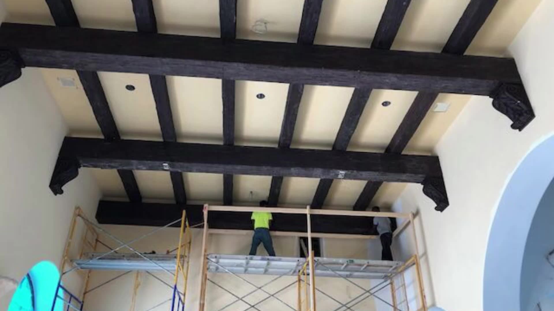 Factory Wholesale Pu Wooden Support Beams And Fake Wood Beam For ...