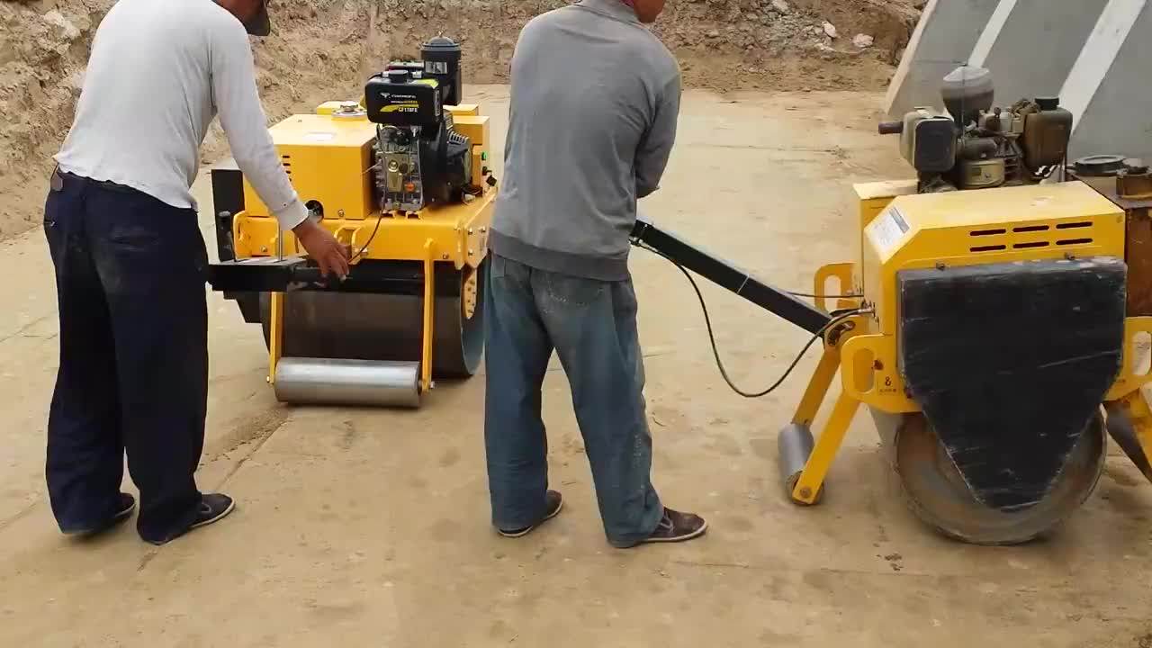 1 Ton Manual Vibratory Walk Behind Road Roller Compactor - Buy Static ...