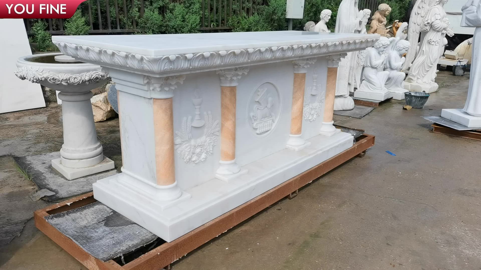 Church Religious Marble Antique Stone Catholic Altar Table - Buy ...