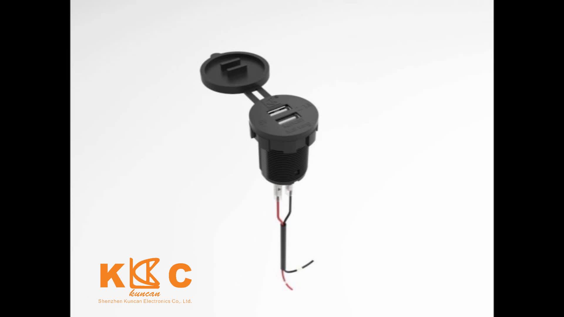 4.2a Output Dual Usb Charger Socket 12 Volt Outlet Power Point Jack ...