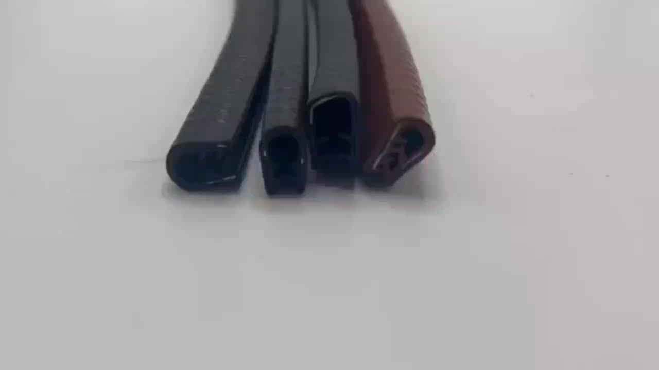 Black Edge Trim U-channel Rubber Seal Edge Trim With Metal Fit Gap Car ...