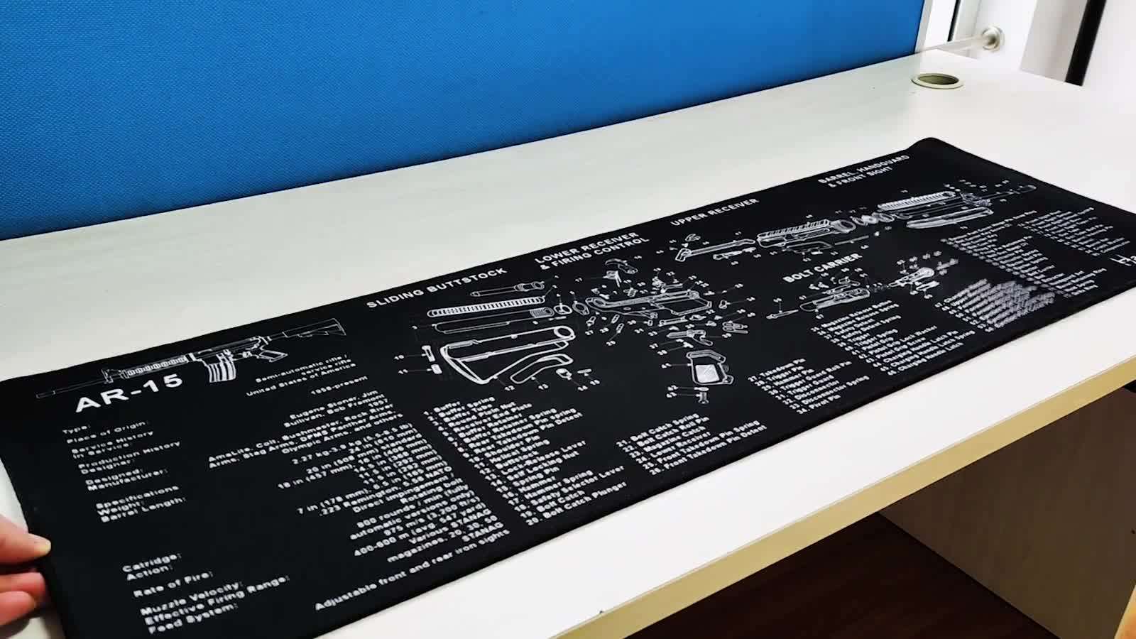 Customized Large Size Ar-15 Gun Cleaning Mat Natural Rubber Mouse Pad ...