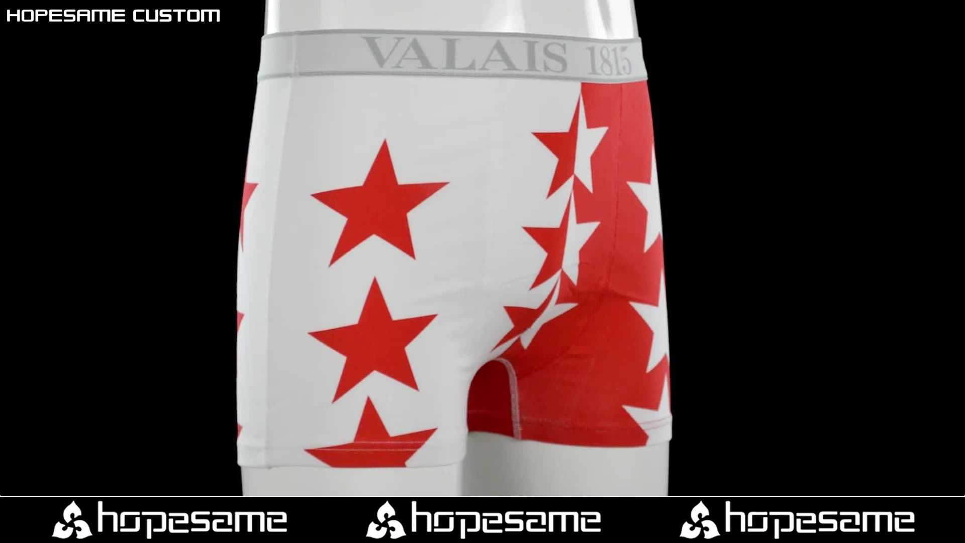 European Style Custom Underwear Cotton Print Men Boxer Shorts Valais ...