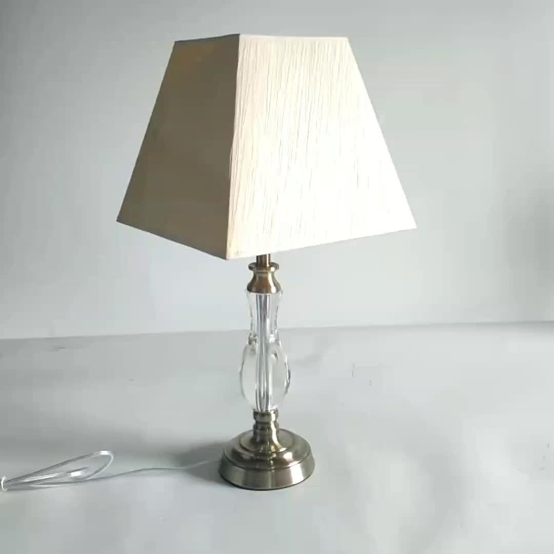 Luxury Crystal Table Lamp With Paper Lampshade Vintage Lamp Bedside ...