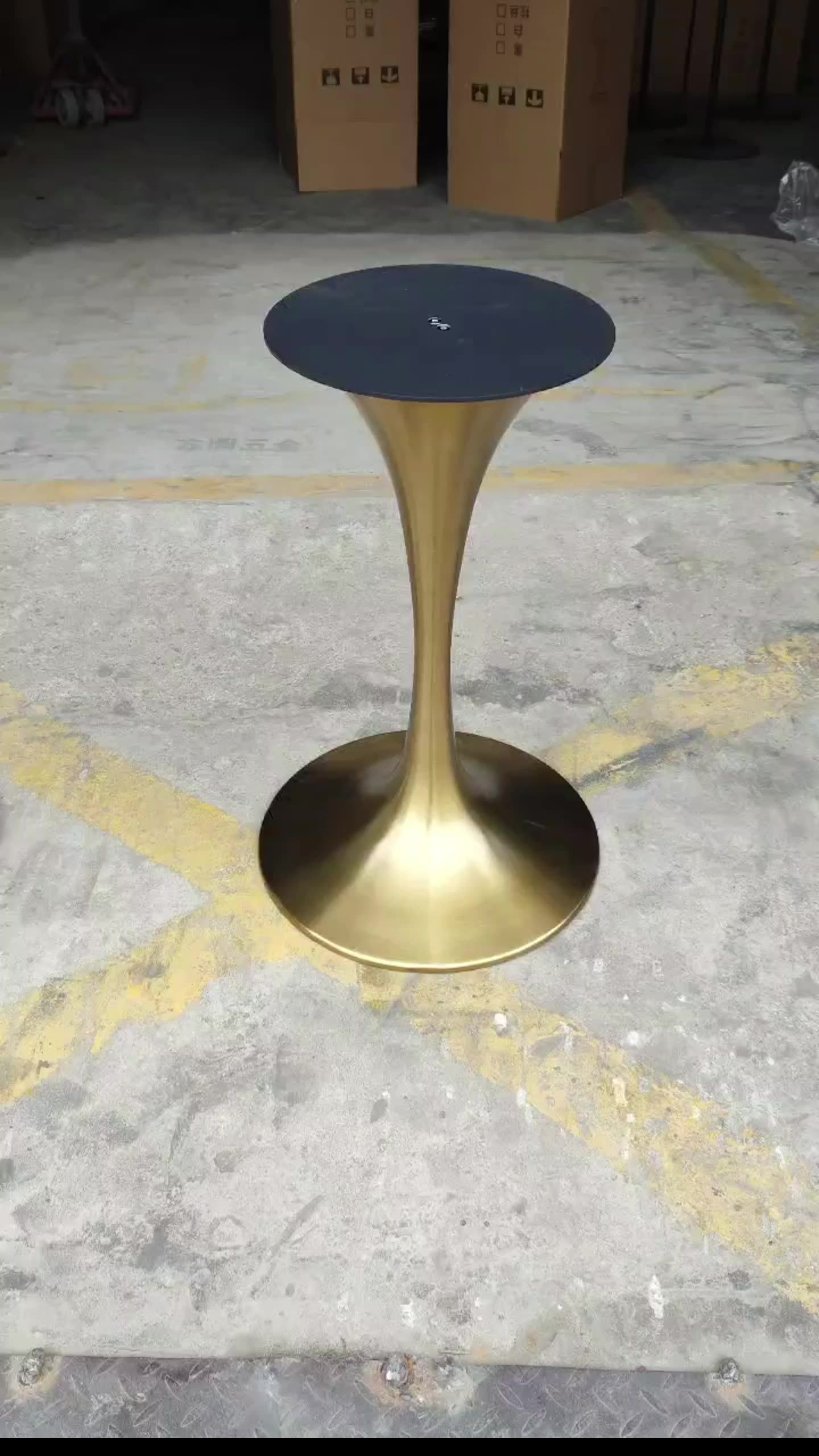 Hot Sale White Trumpet Furniture Leg Metal Tulip Dining Table Base For ...