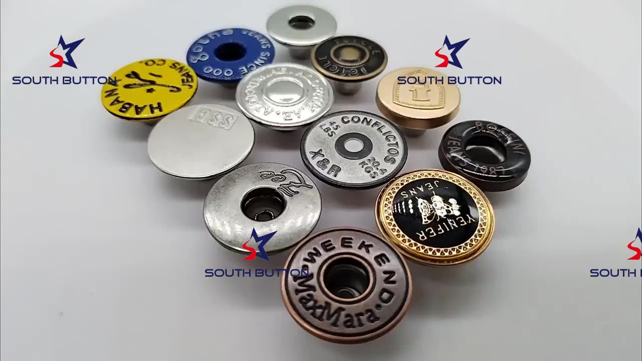 Customized Oem Shank Antique Gold Metal Denim Gunmetal Jeans Button For ...