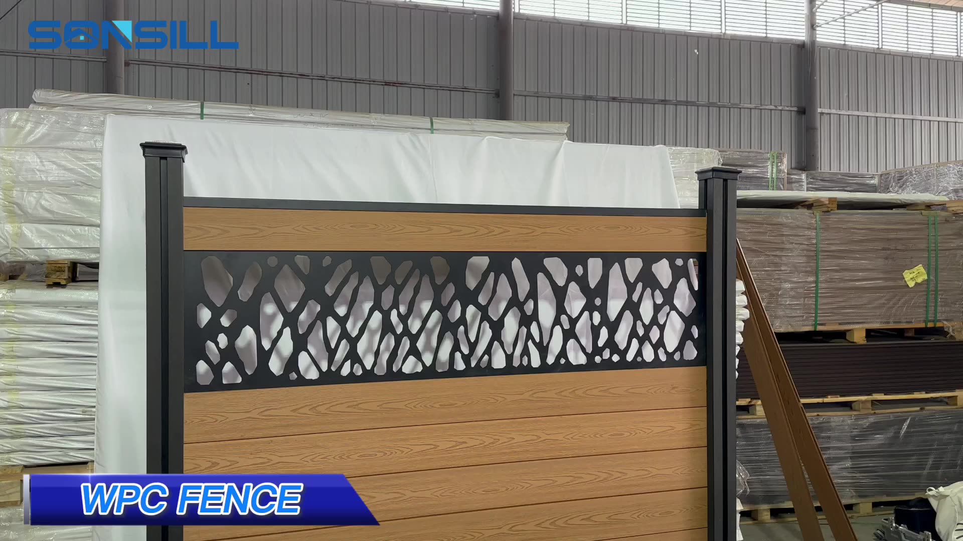 Outdoor Wpc Fence Easy Installation 1.8m * 1.8m Co-extrusion Home Garden Fence Boards Wpc Fence ...