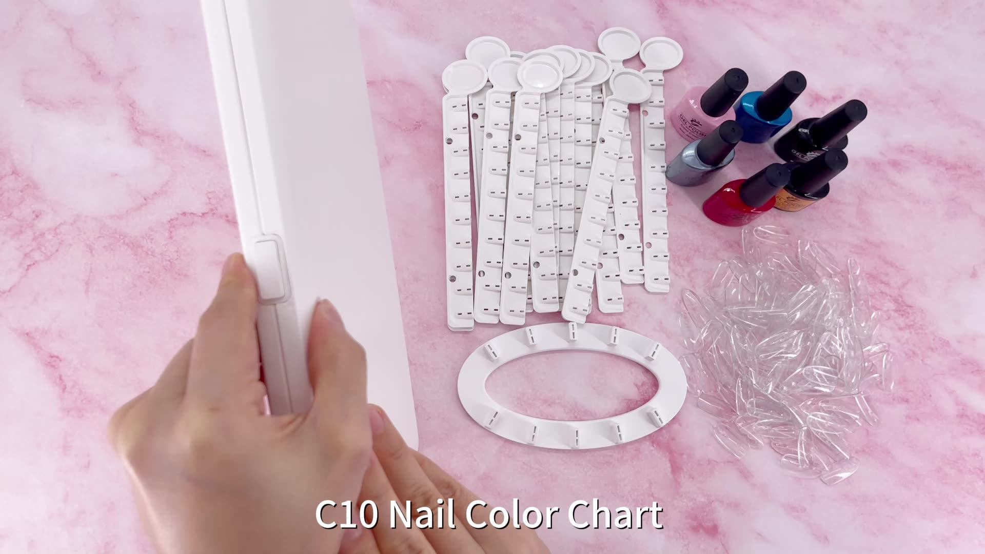 C10 120 Colors Nail Color Chart Display Book With Detachable Nail Art ...