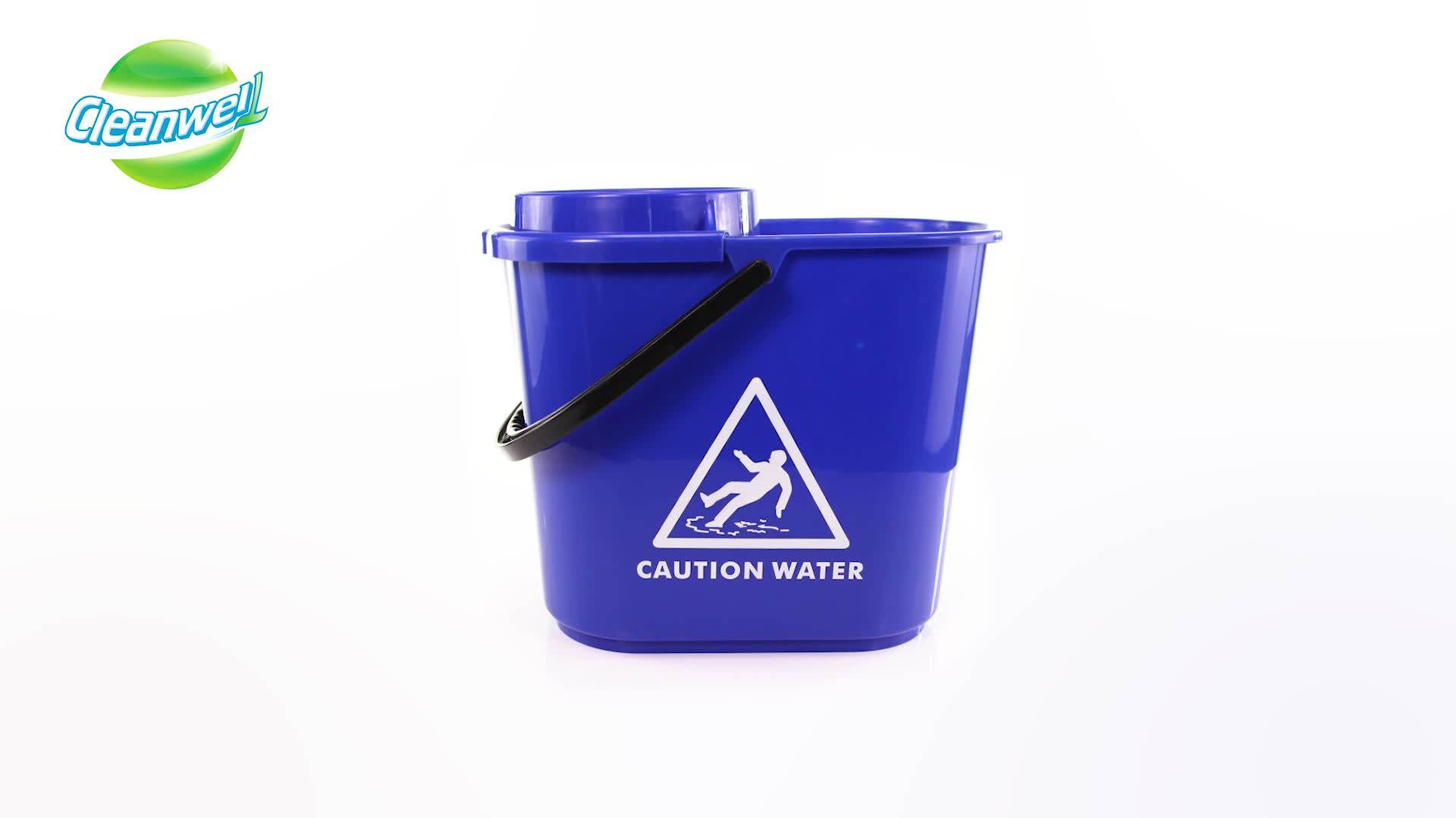 Cheap Plastic 14l Single Small Round Mop Bucket With Basket Squeezer ...